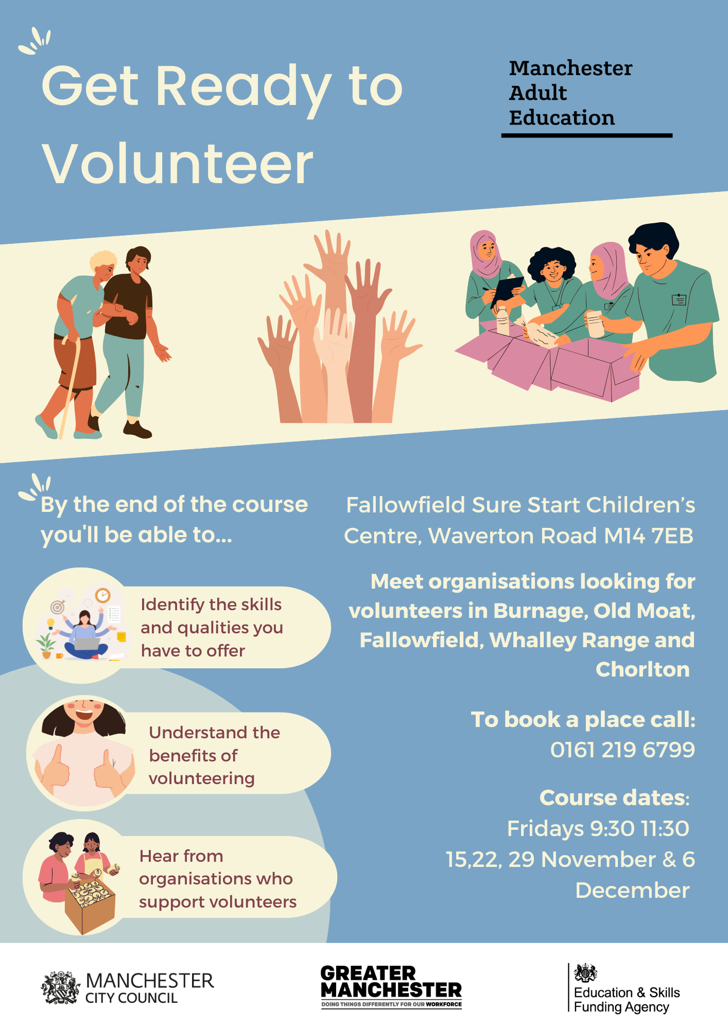 Manchester Adult Education Centre - Get ready to volunteer - Barlow ...