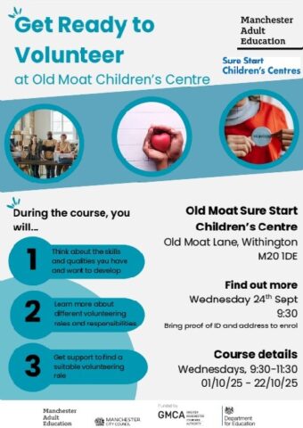 Volunteer training course - Old Moat Children's Centre - Barlow Hall ...